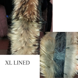 BY ORDER XXL Extra Large Finnish Raccoon Fur Collar, Fur Trim Hoodie ...