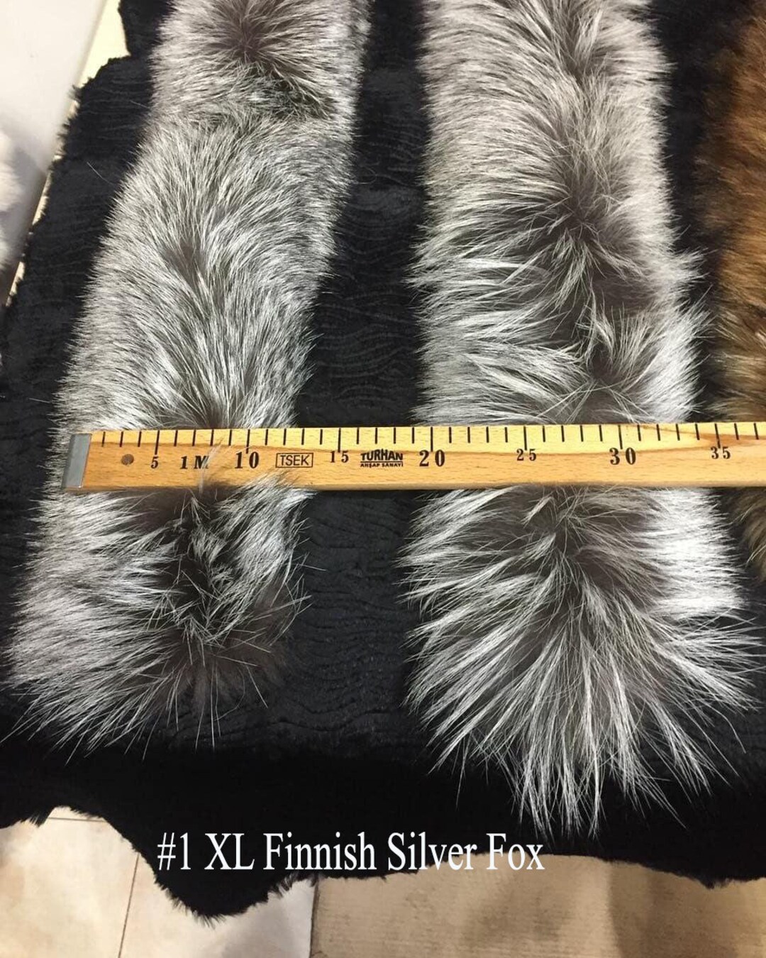 BY ORDER Finnish Silver Fox Fur Trim Hood, Fur Collar Trim, Silver Fox ...