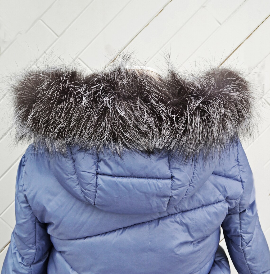 READY to SHIP Real Silver Fox Fur Trim Hood Fur Collar Trim - Etsy