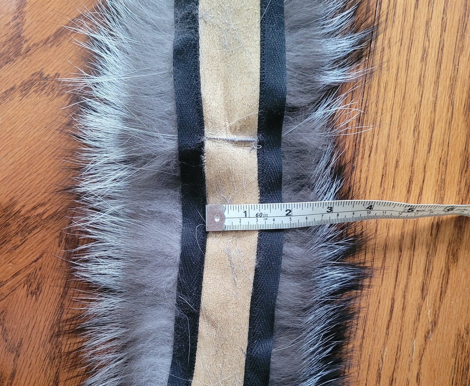 BY ORDER 60cm Real Silver Fox Fur Trim Hood, Fur Collar Trim, Fox Fur ...