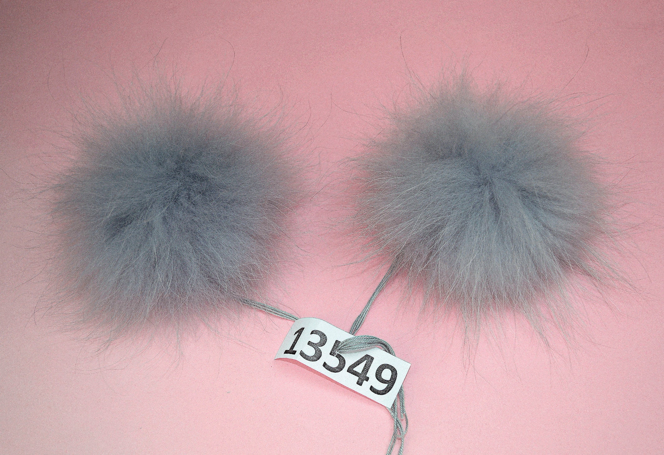 6 to 9 EXTRA LARGE GRAY Pom Poms Double Raccoon - Etsy Canada