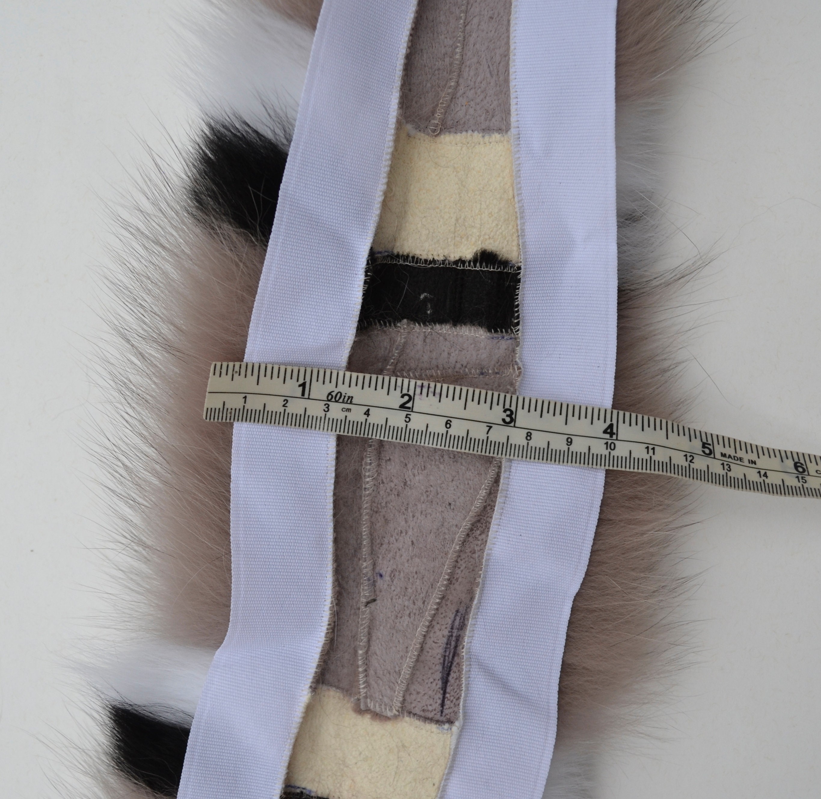 READY to SHIP, Multi Colored Real Fox Fur Collar From Pieces, Fur Trim ...