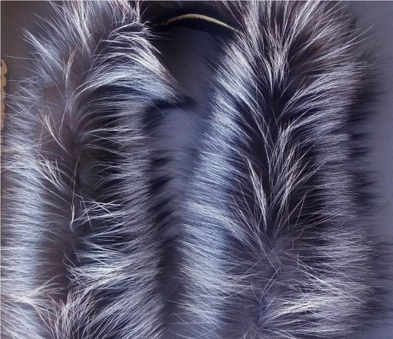BY ORDER Finnish Silver Fox Fur Trim Hood Fur collar trim | Etsy