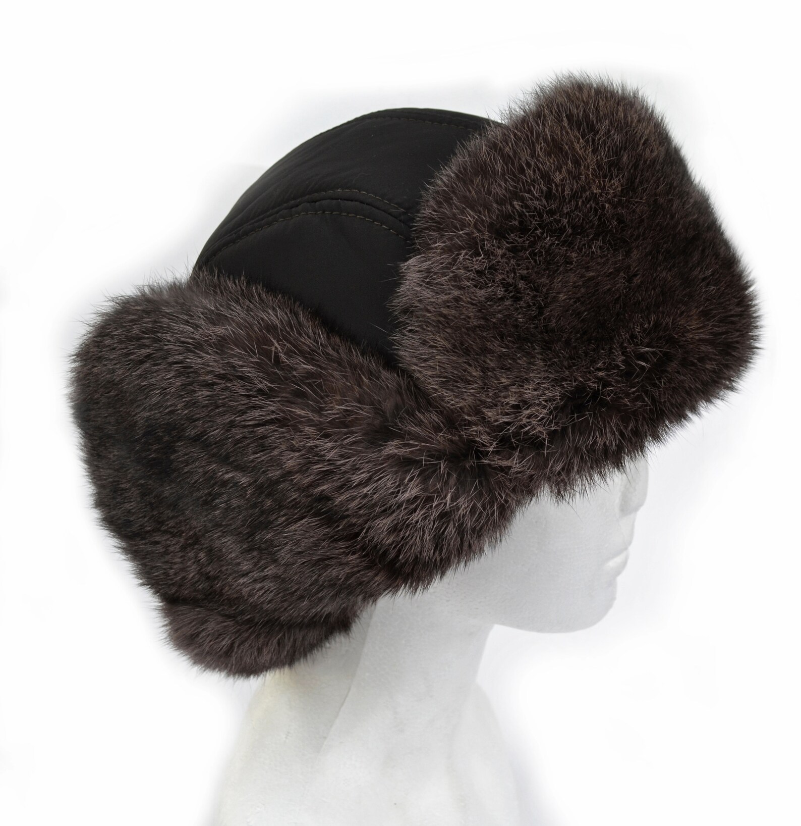 Fur Ear Flap Hat, Men Real Fur Hat, Trapper Hat, Aviator Hat, Ushanka ...