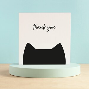 Cat Thank You Card, Thanks Card, Card for Cat Lover, Cat Card ...