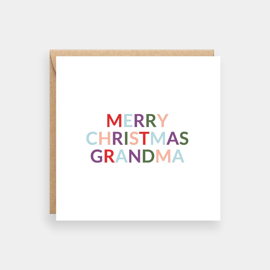 Grandma Christmas Card, Christmas Cards for Grandmother - Etsy