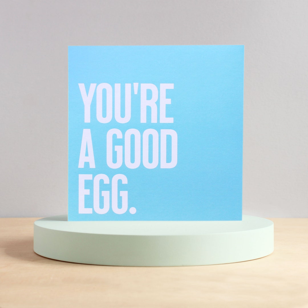You're a Good Egg Thank You Card - Etsy