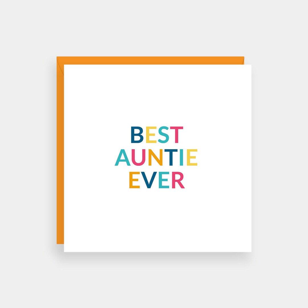 Best Auntie Ever Card for Aunt, Birthday Card for Aunty - Etsy UK