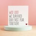 First Anniversary Card, Funny 1 Year Anniversary Card, Anniversary Card ...