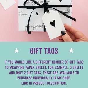 You're My Favourite Human Wrapping Paper and Gift Tag, Valentine's Gift ...