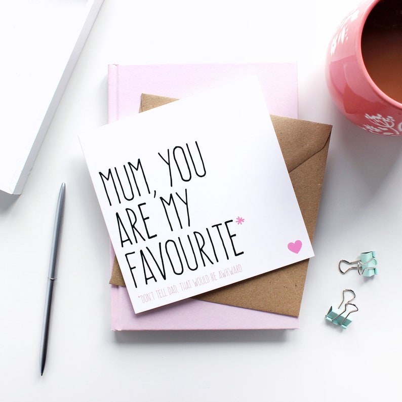 Mum You're My Favourite Funny Mother's Day Card Funny - Etsy UK