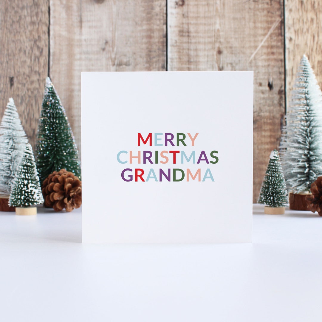Grandma Christmas Card Christmas Cards for Grandmother - Etsy