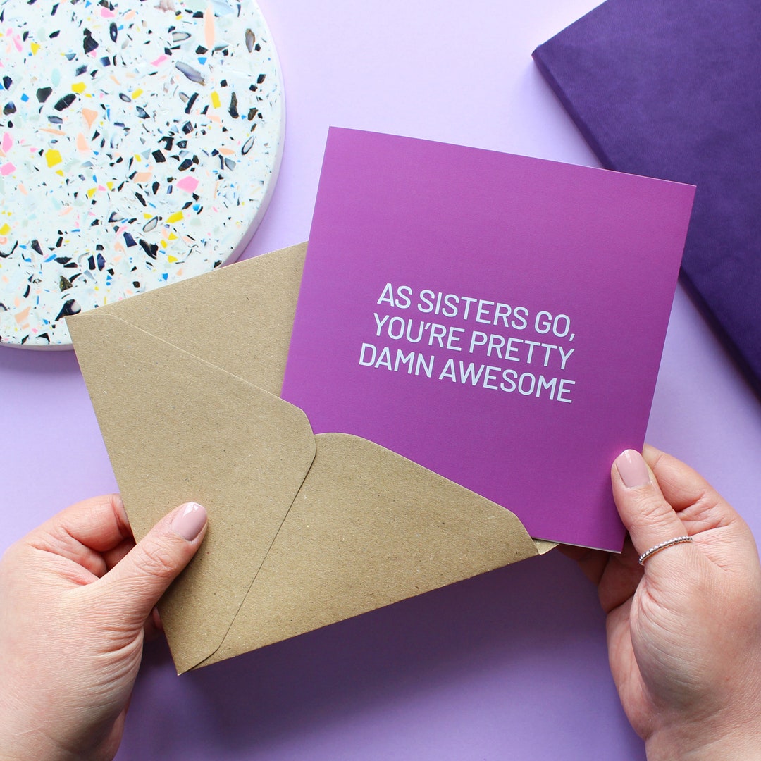 Funny Birthday Card Sister Card For Sister Funny Sister Etsy Funny Birthday Card Sister Card For Sister Funny Sister Etsy