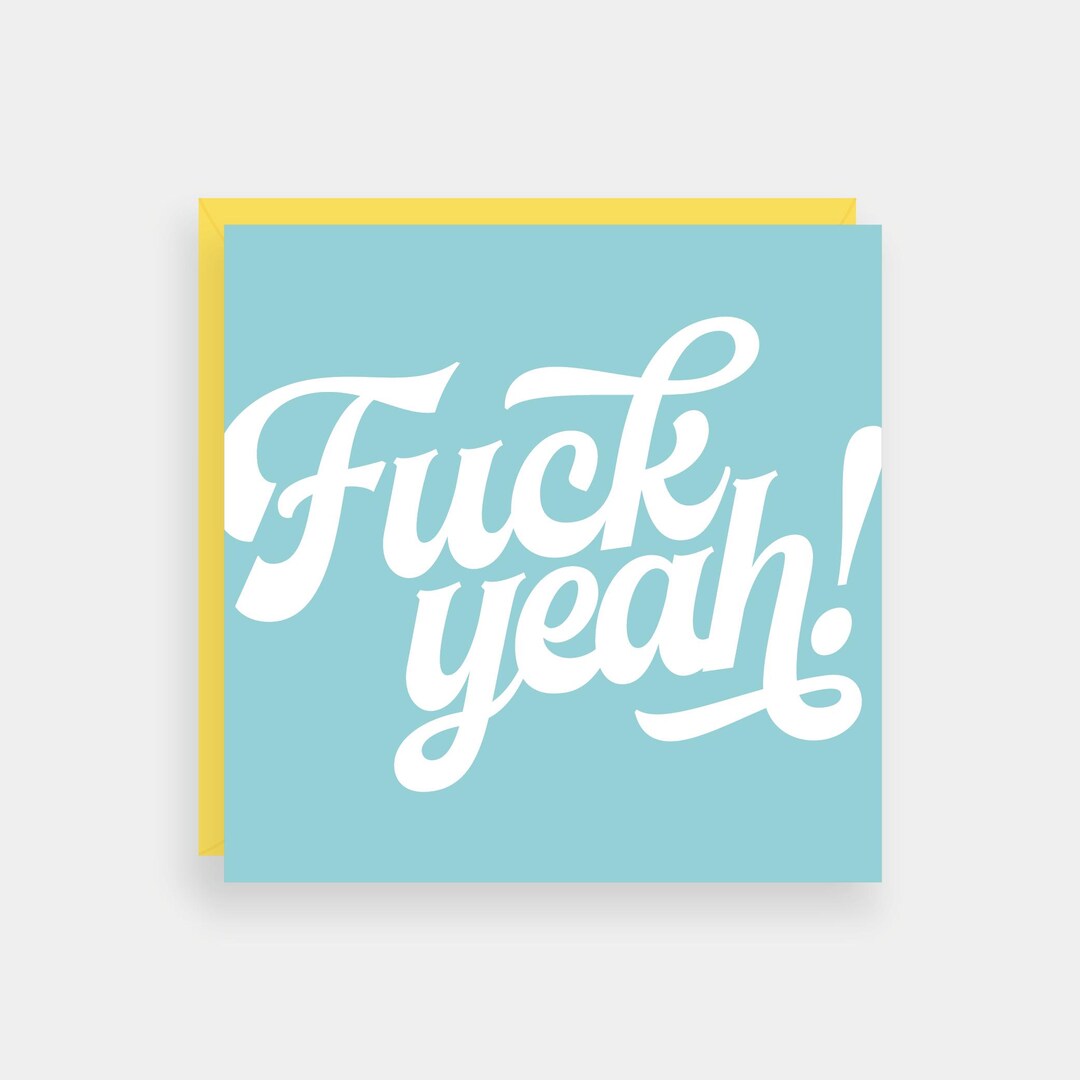 Funny Congratulations Card, Fuck Yeah Card, Well Done Card, New Job ...