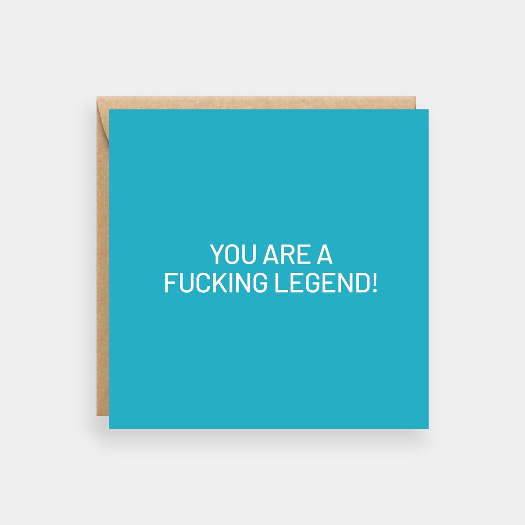 You Are a Legend Funny Thank You Card for Friend, Funny Card to Say ...