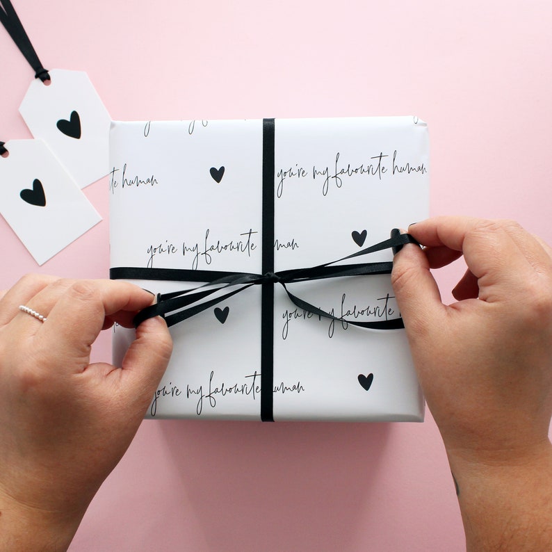 You're My Favourite Human Wrapping Paper and Gift Tag - Etsy