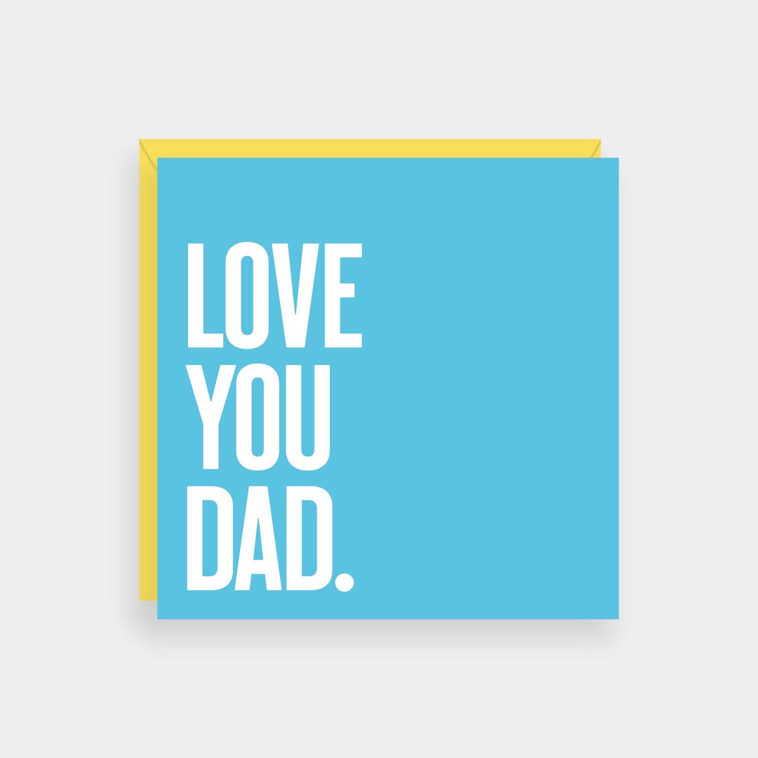 Love You Dad Card, Dad Birthday Cards, Thank You Dad, Father's Day Card ...