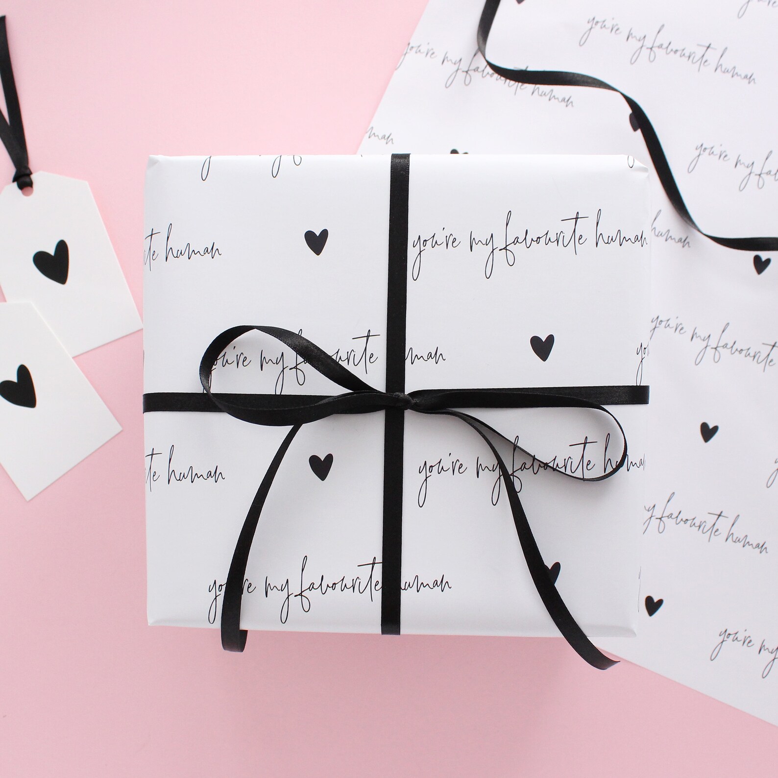 You're My Favourite Human Wrapping Paper and Gift Tag - Etsy UK