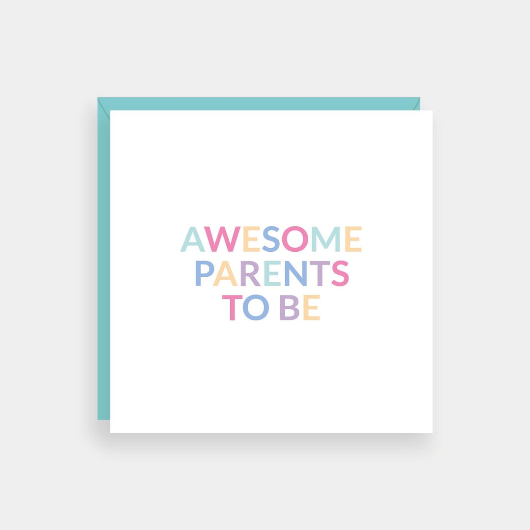 Awesome Parents to Be Card for Expecting Parents, Expecting Baby Card ...