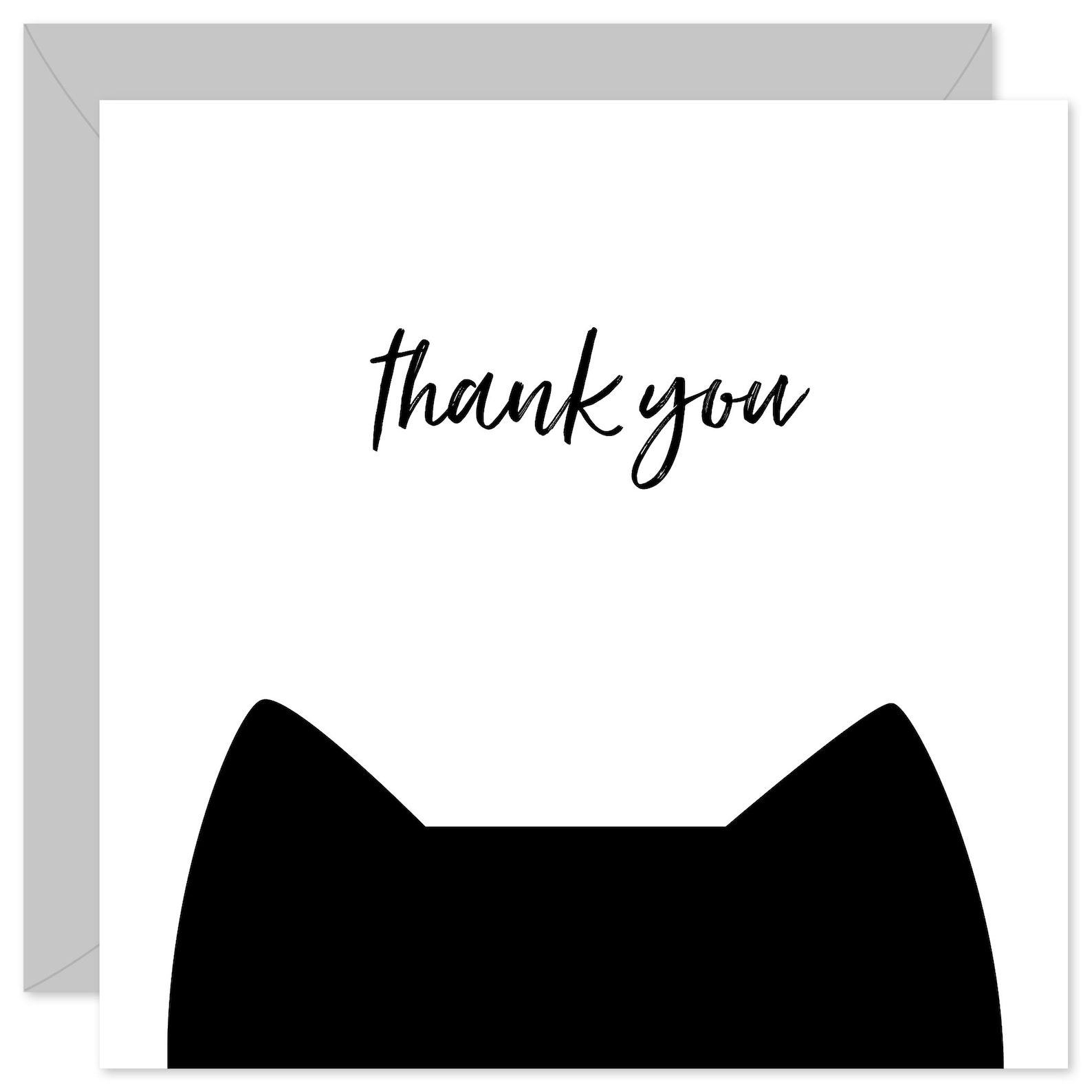 Cat Thank You Card Thanks Card Card for Cat Lover Cat Card - Etsy