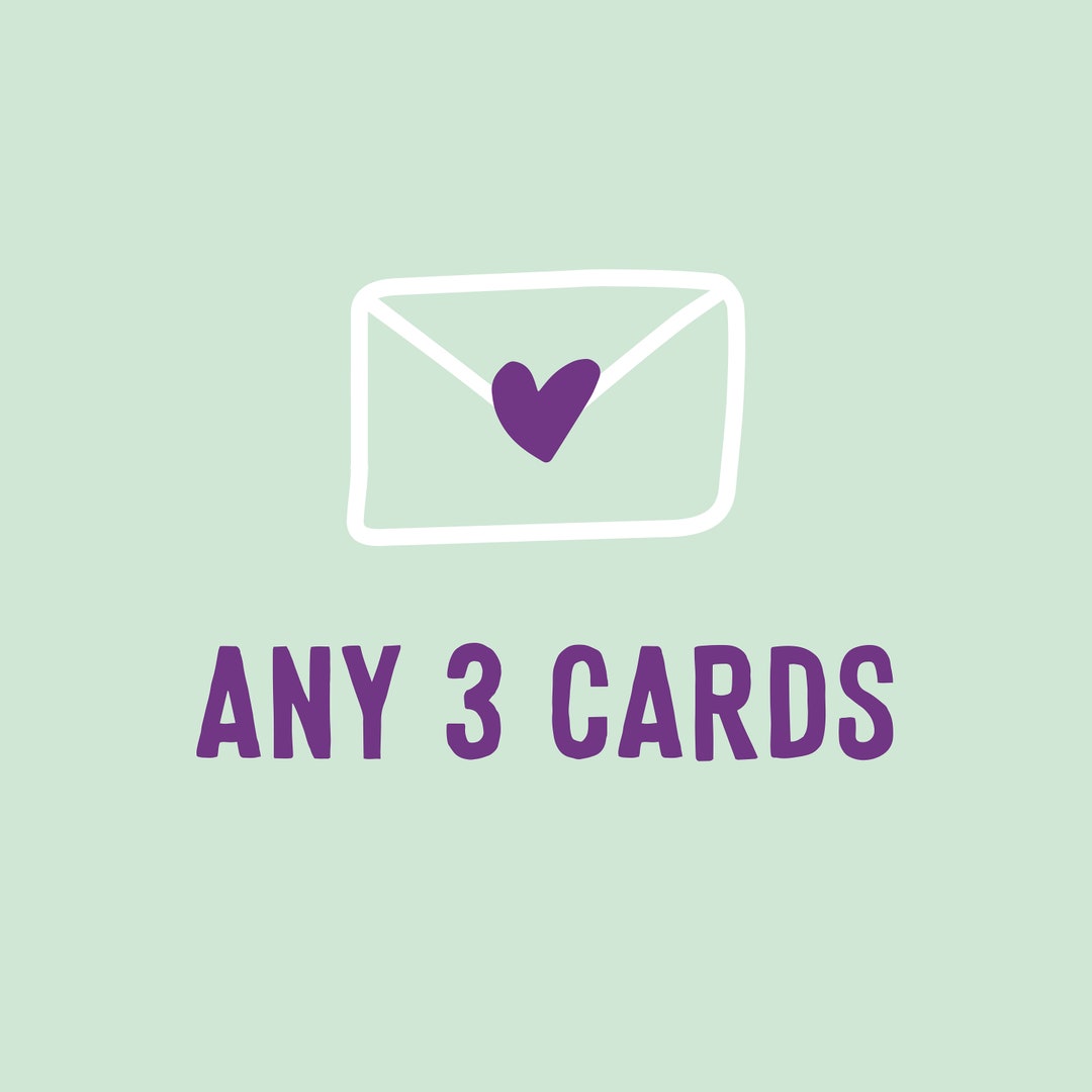 Pack of 3 Greeting Cards, Multipack Cards - Etsy