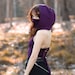 Purple Face Mask Hooded Crop Top. Ninja Hooded Top. Pixie Dust Mask ...