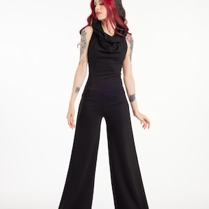 Hooded Backless Jumpsuit. Goth Jumpsuit. Wedding Jumpsuit. Steampunk ...