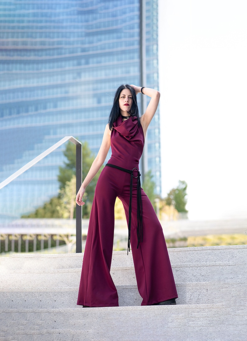 Hooded Backless Jumpsuit. Goth Jumpsuit. Wedding Jumpsuit. - Etsy