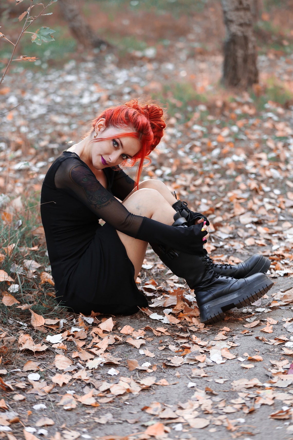 Mesh Tunic Goth Dress. Black Mesh Dress. Long Sleeve Mesh - Etsy