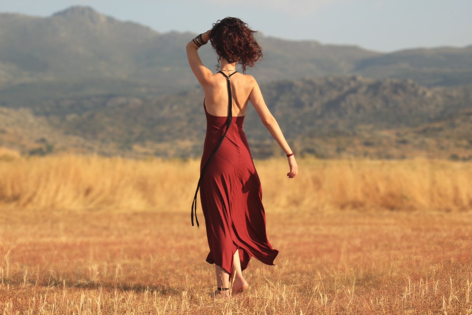 Black Halter Boho Dress. Long Bohemian Dress. Wine Long Dress. - Etsy