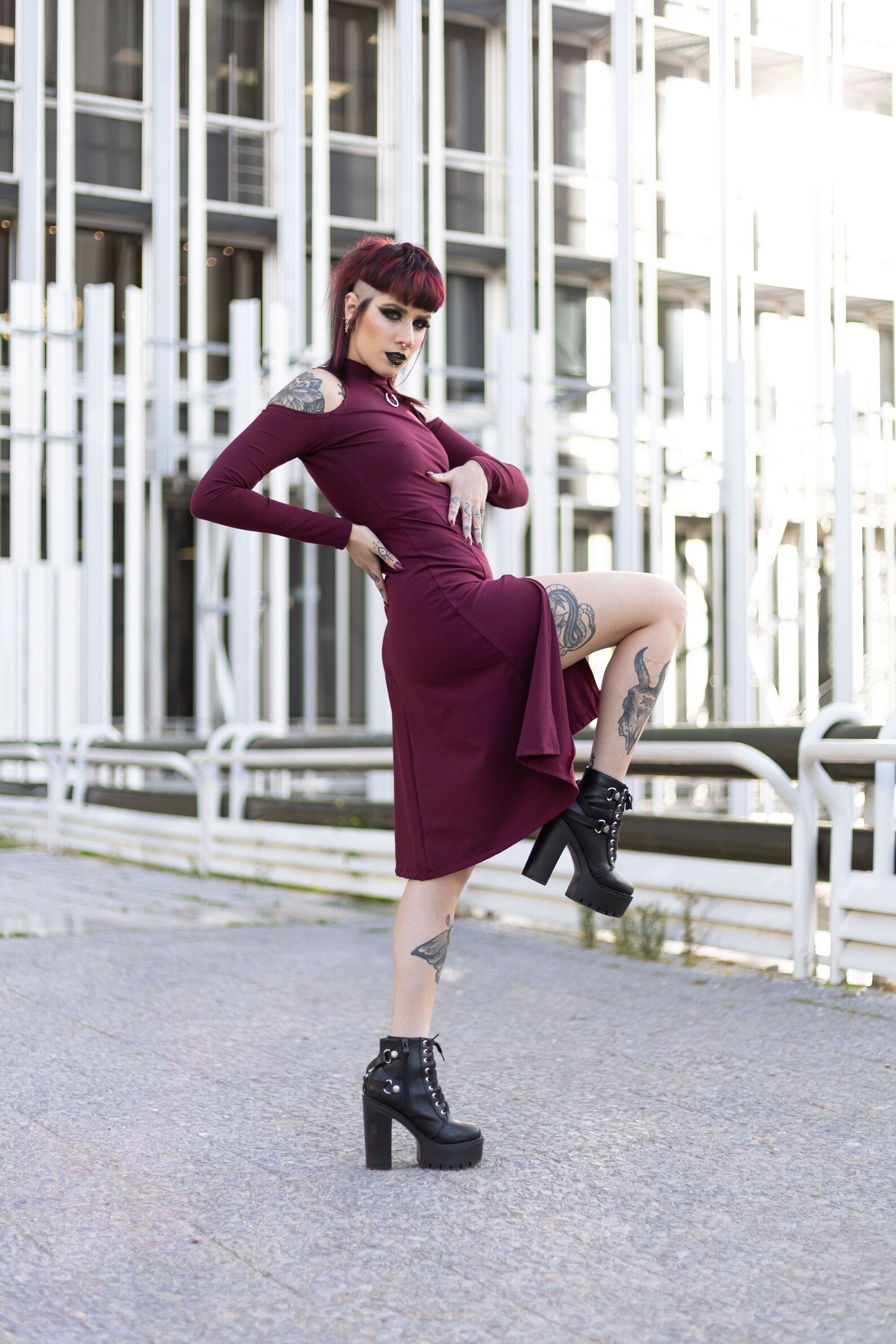 High Split Side Cosplay Dress Gothic Clothes Steampunk - Etsy