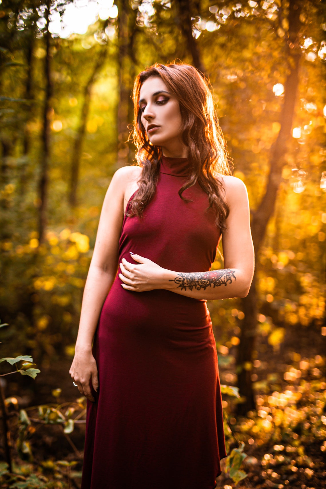 Dark Blue Halter Dress Minimal Dress Gothic Dress Goth | Etsy