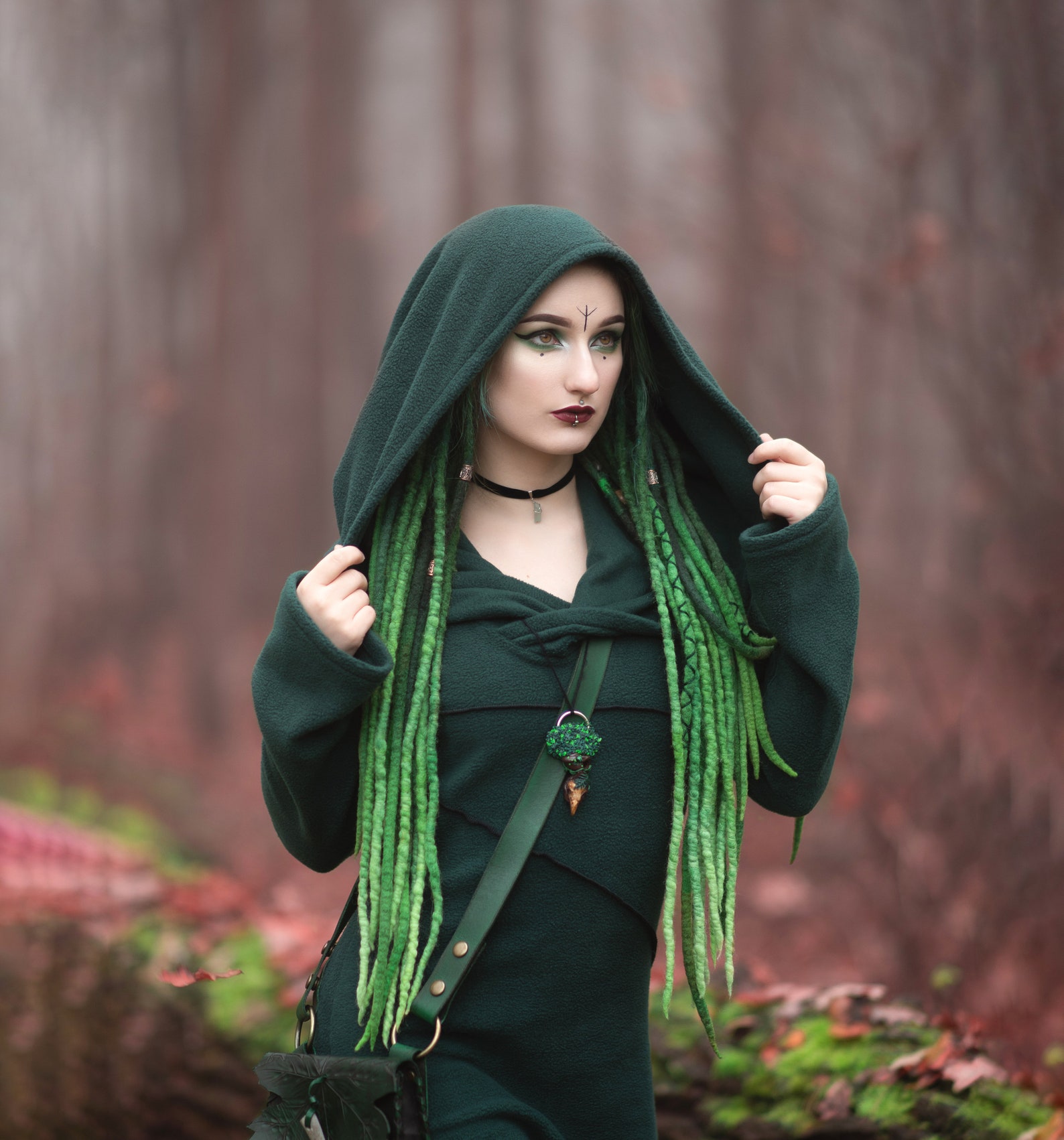 Pixie Fleece Jacket. Winter Hoodie Jacket. Gothic Jacket. Polar Fleece ...