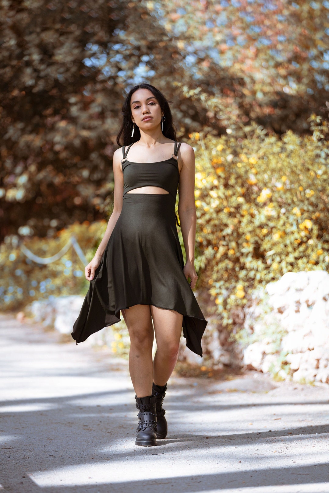 Elven Green Tunic Dress. Pixie Dress. Faery Green Tunic. Gothic Dress ...