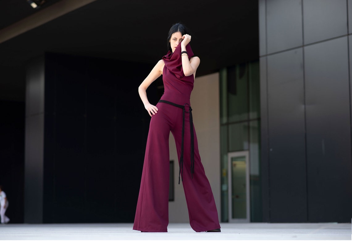 Hooded Backless Jumpsuit. Goth Jumpsuit. Wedding Jumpsuit. - Etsy