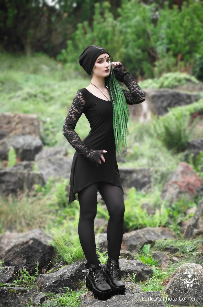 Gothic lace dress. Witchy dress. Goth dress. Gothic clothing. - Etsy España