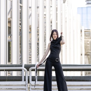 Hooded Backless Jumpsuit. Goth Jumpsuit. Wedding Jumpsuit. Steampunk ...