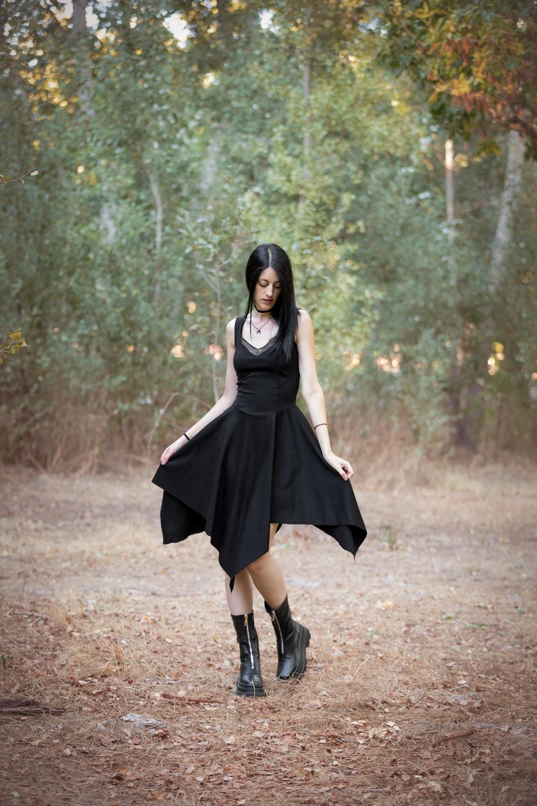 Faery Goth Tunic Dress. Black Pixie Dress. Pixie Clothing. Faery ...