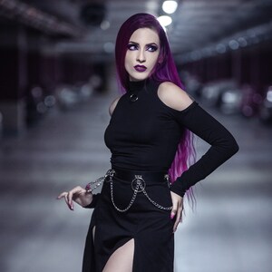 High Split Side Cosplay Dress, Gothic Clothes, Steampunk Tunic ...