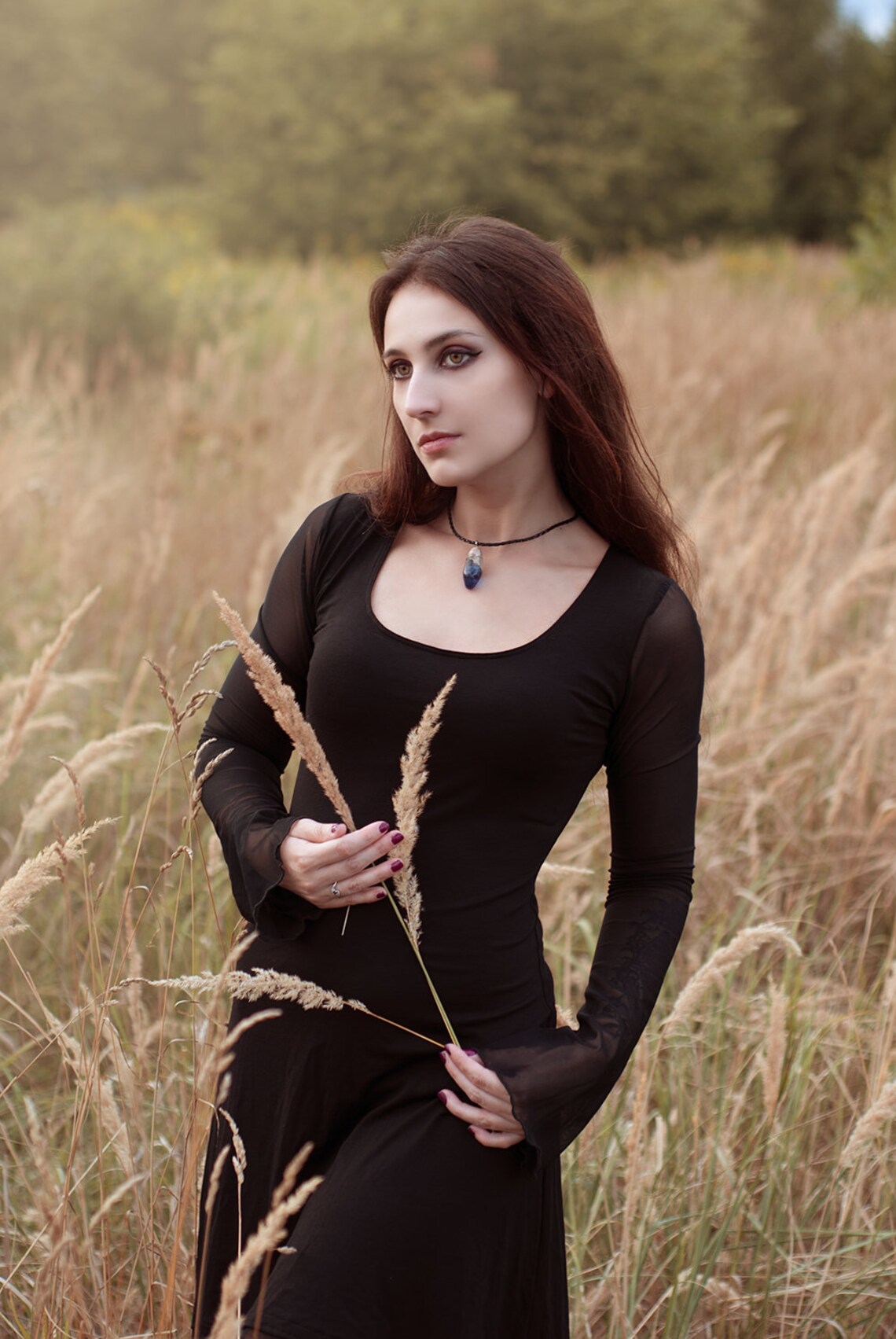 Black Winter Dress. Gothic Dress. Witchy Mesh Dress. Elven - Etsy