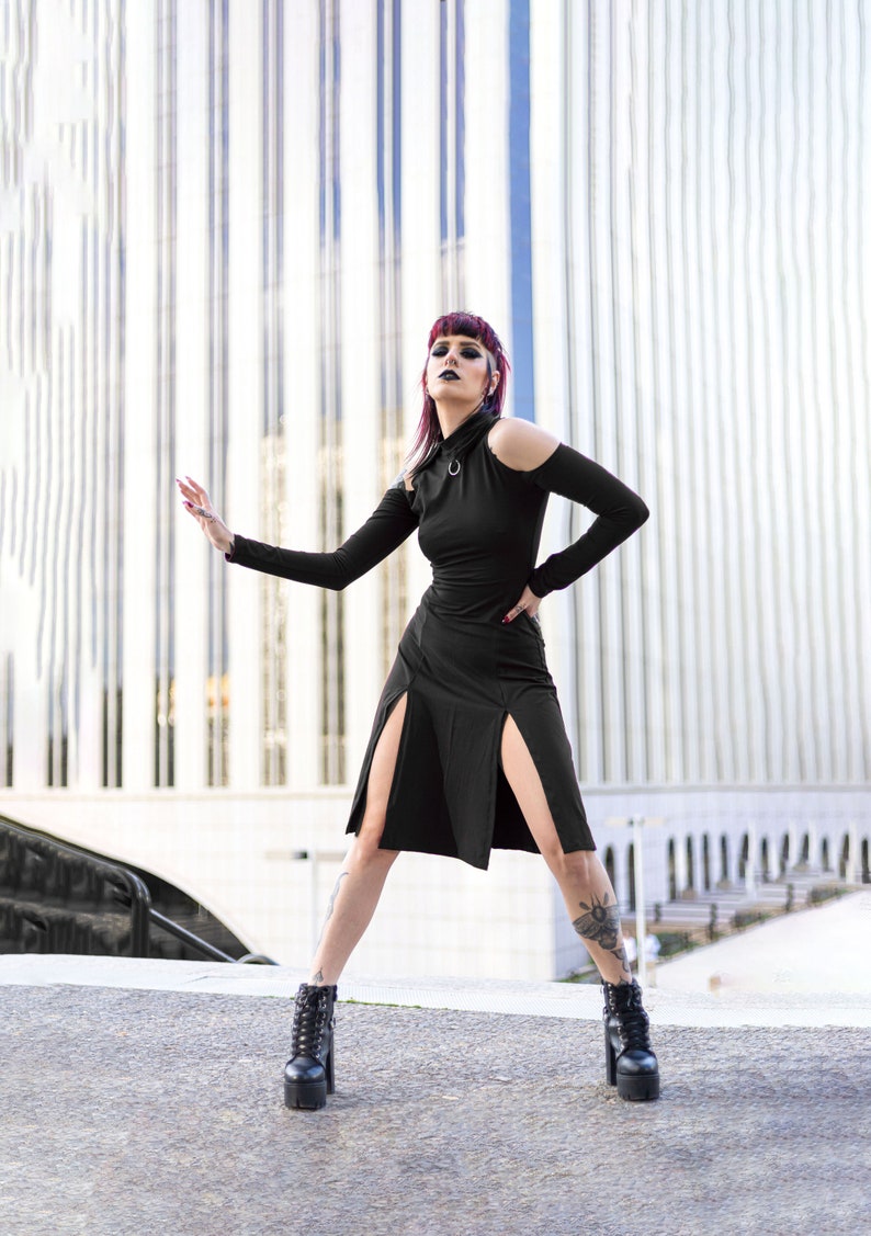 High Split Side Cosplay Dress Gothic Clothes Steampunk - Etsy