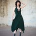 Black V-neck Maxi Open Back Dress. Dark Boho Witch Halter Dress. Goth ...