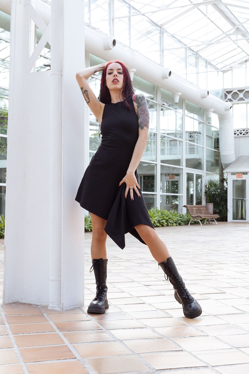 Black Asymmetrical Goth Tunic Dress. Faery Dress. Pixie - Etsy