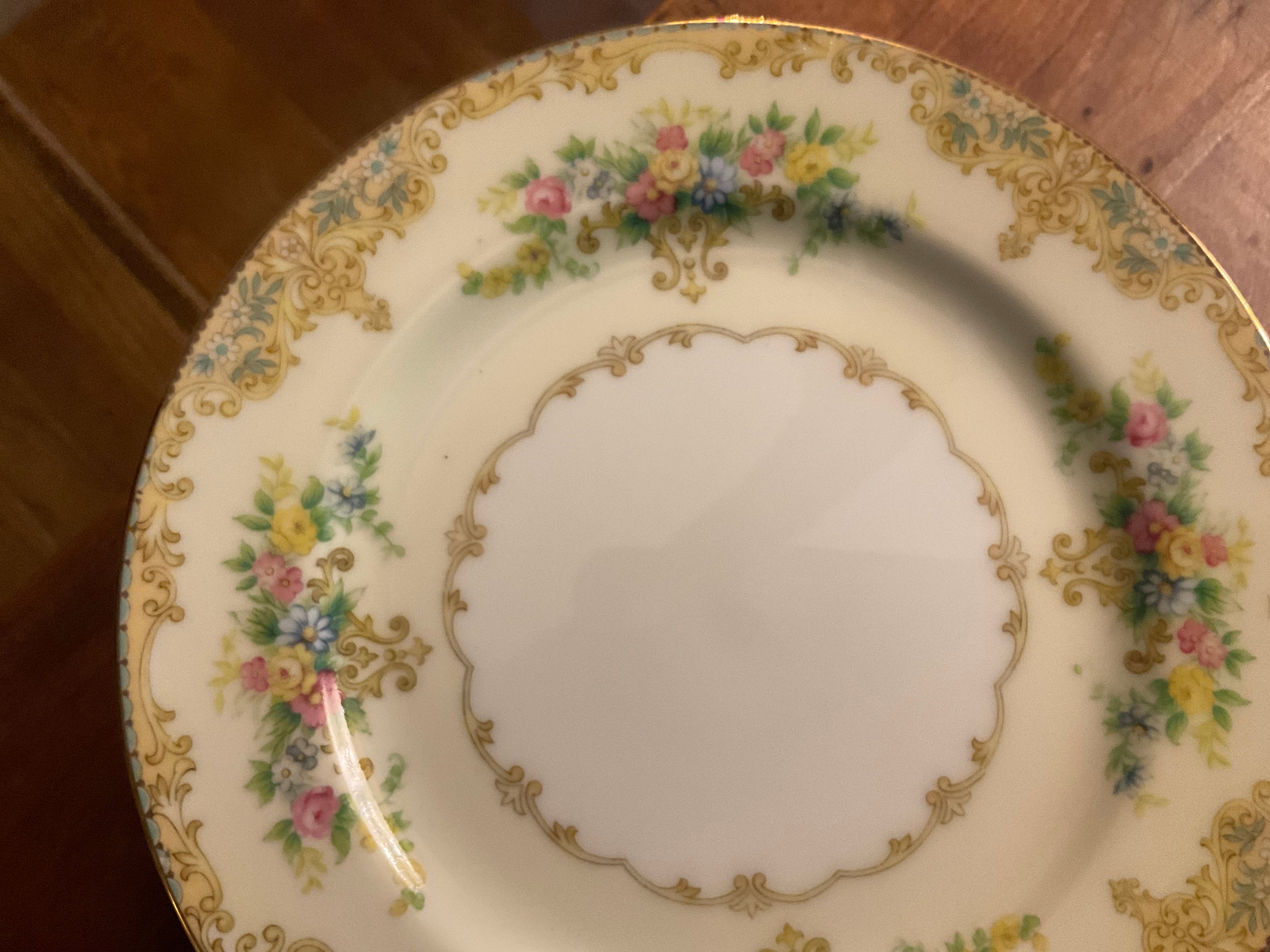NORITAKE MORIMURA Ancona Pattern, Set of 5 Bread and Butter Plates, Set ...