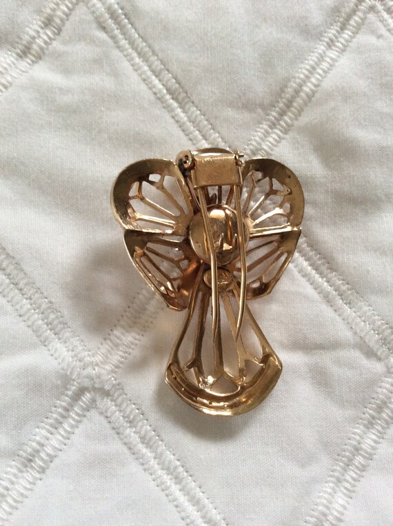 Rare JERAY Fur Clip * Guardian Angel Brooch - Gem