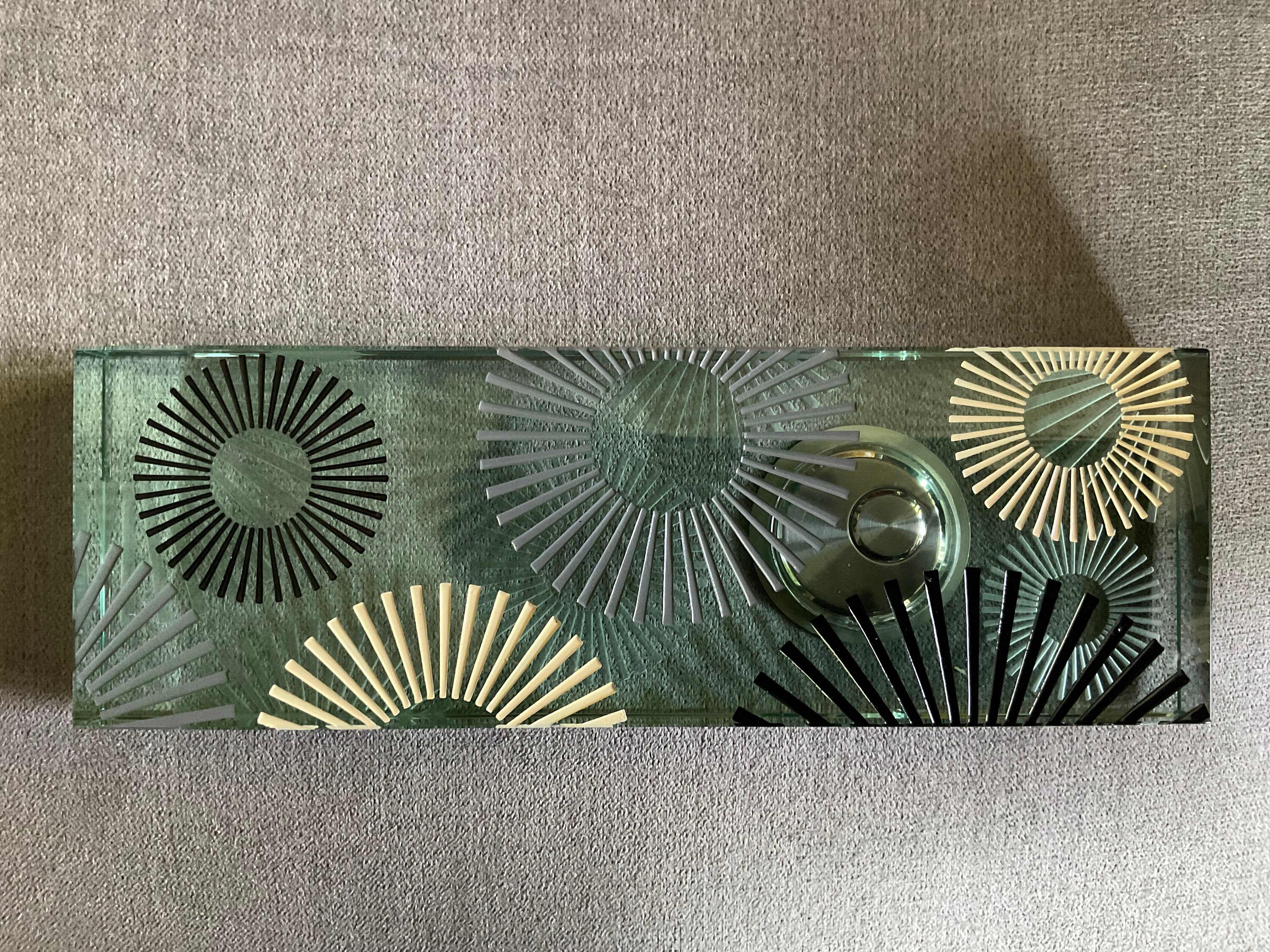 MCM Art Glass Desk Clock Spaceform London Rectangular Desk - Etsy