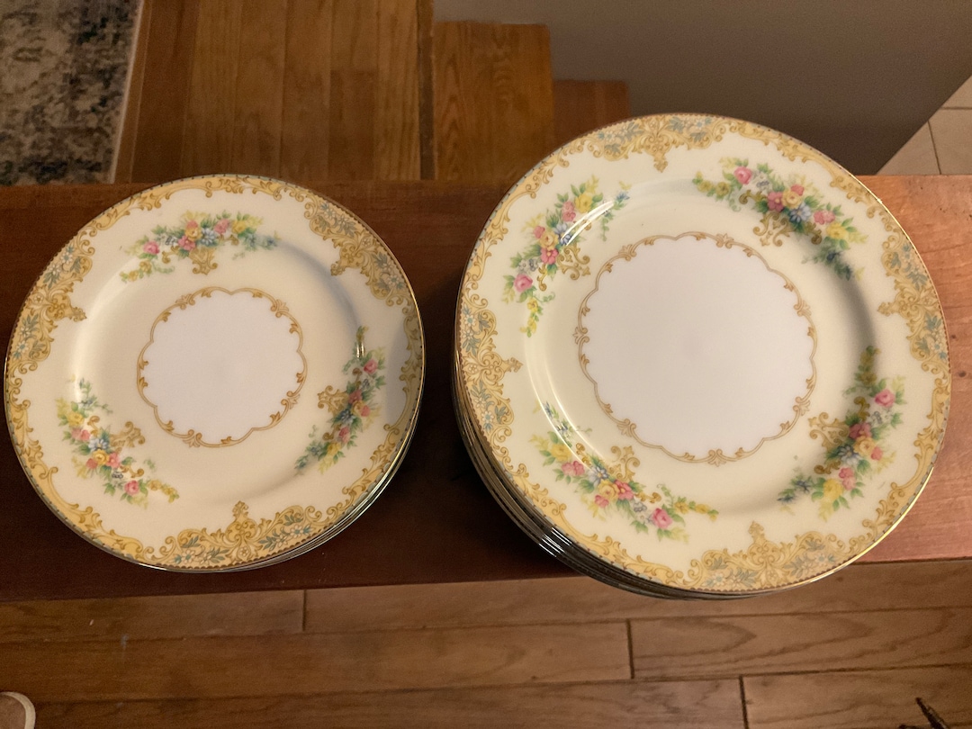NORITAKE MORIMURA Ancona Pattern, Set of 5 Bread and Butter Plates, Set ...
