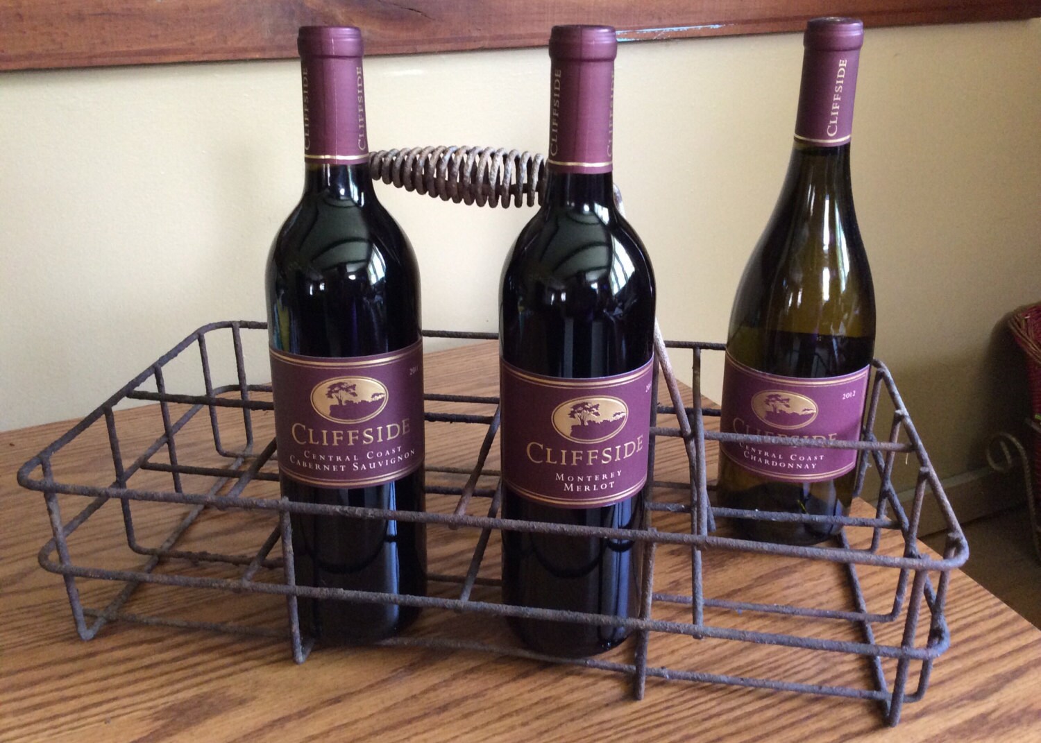 Vintage Farmhouse Metal Bottle Wine Rack Rustic Kitchen Decor - Etsy