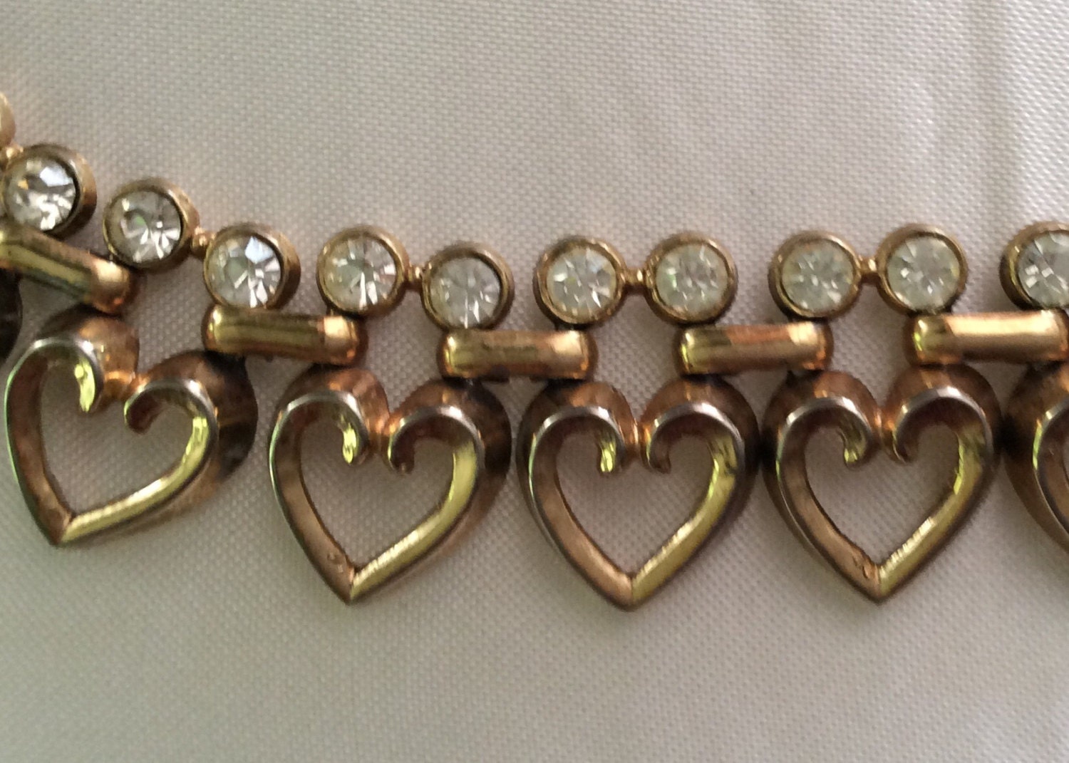 Vintage Rhinestone and Gold Chocker, Bridal Collier, 1949 Crown Trifari ...