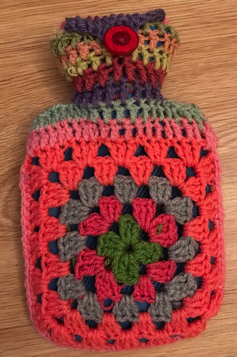 Hot Water Bottle With Hand Crochet Cover 500ml - Etsy UK